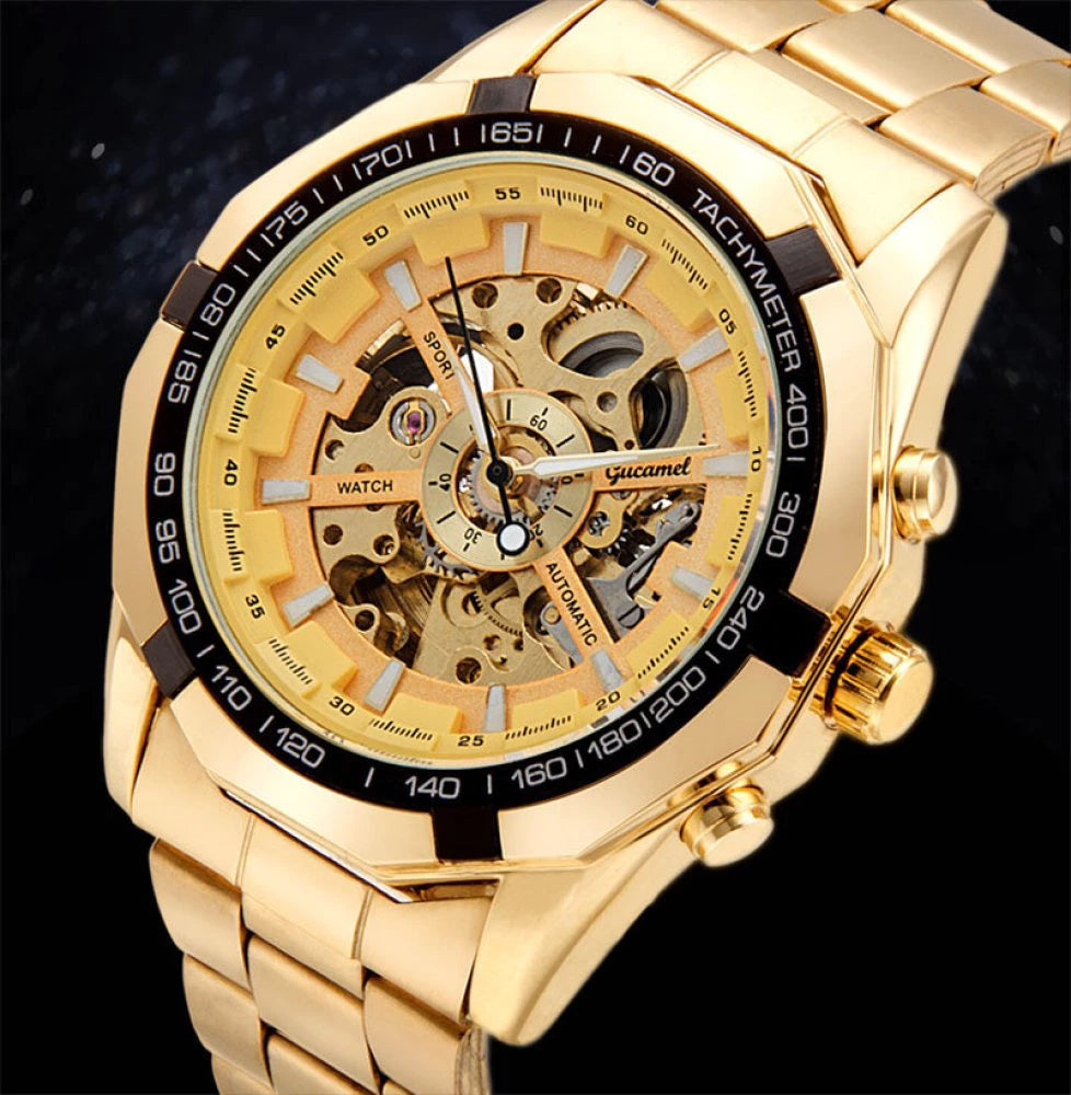 Montre homme Luxy, couleur or en acier inoxydable - Livraison offerte ...