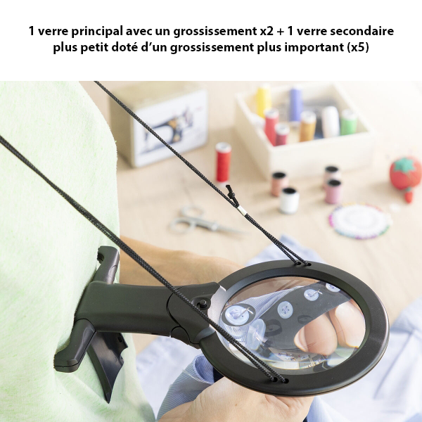 Loupe mains libres avec voyant LED - Livraison offerte – mondoshopping-boutique
